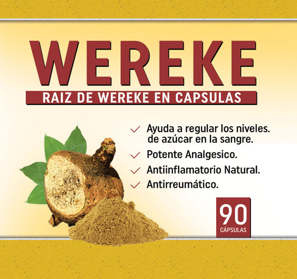 Wereke Raiz de Huereque en Capsulas 2 Frascos 90 caps c/u – Nutriproductos